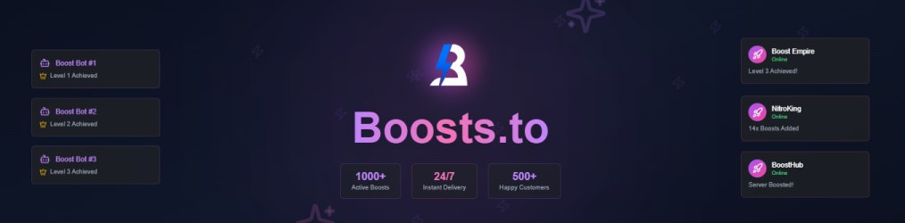 Boosts.to | #1 Discord Server Boost Provider